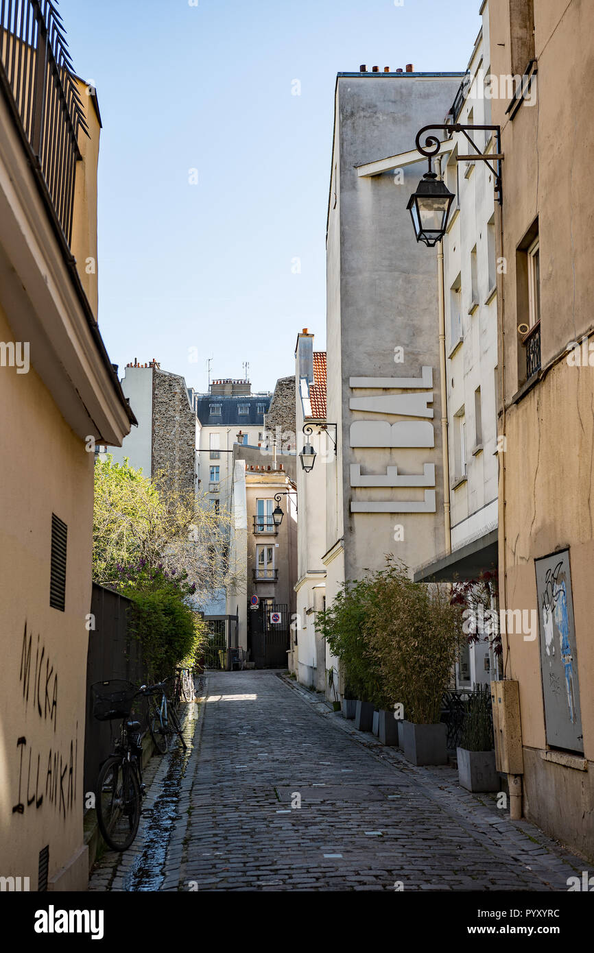 Empty street in Paris Stock Photo - Alamy
