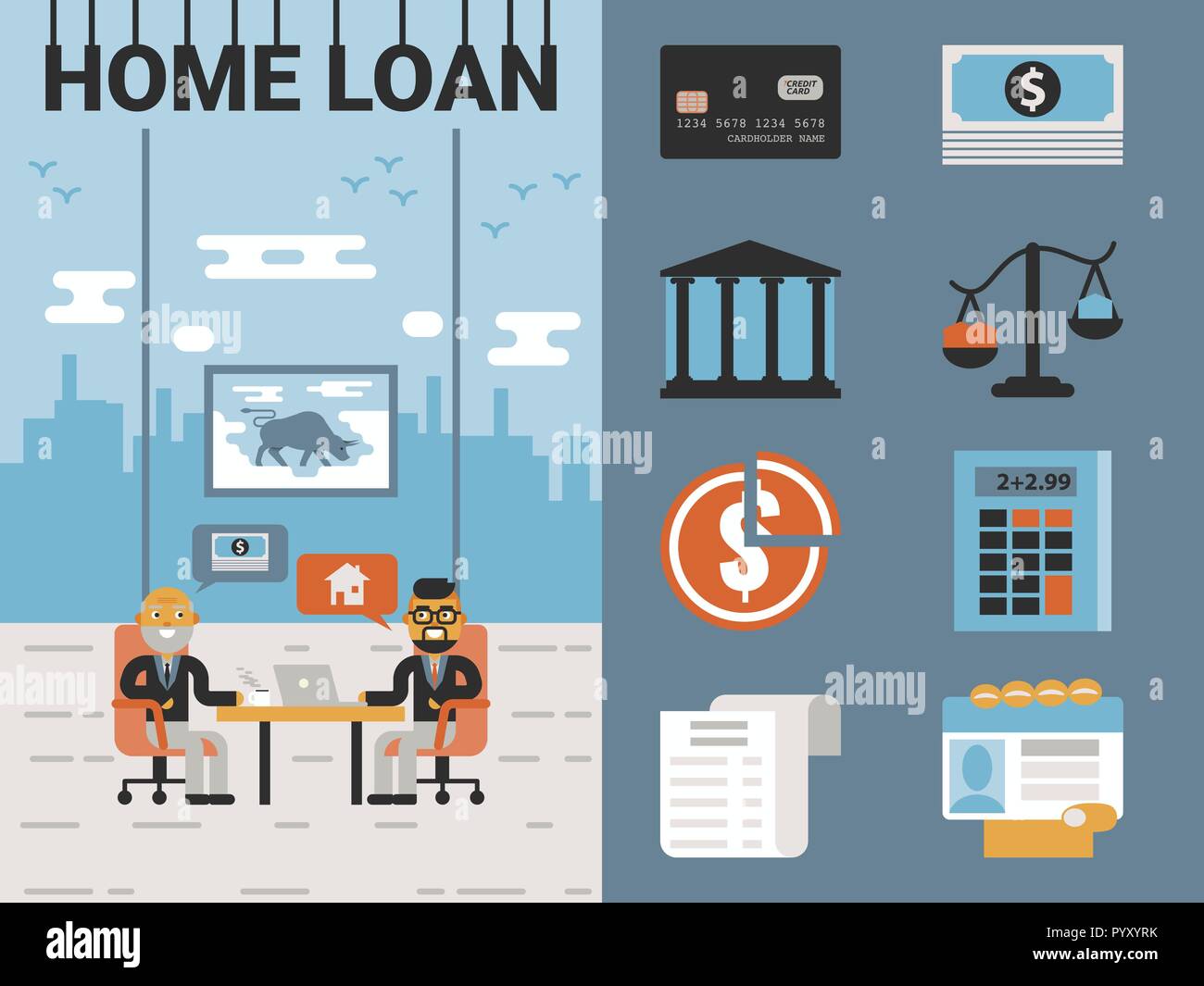 Home loan advice Stock Vector Images - Alamy