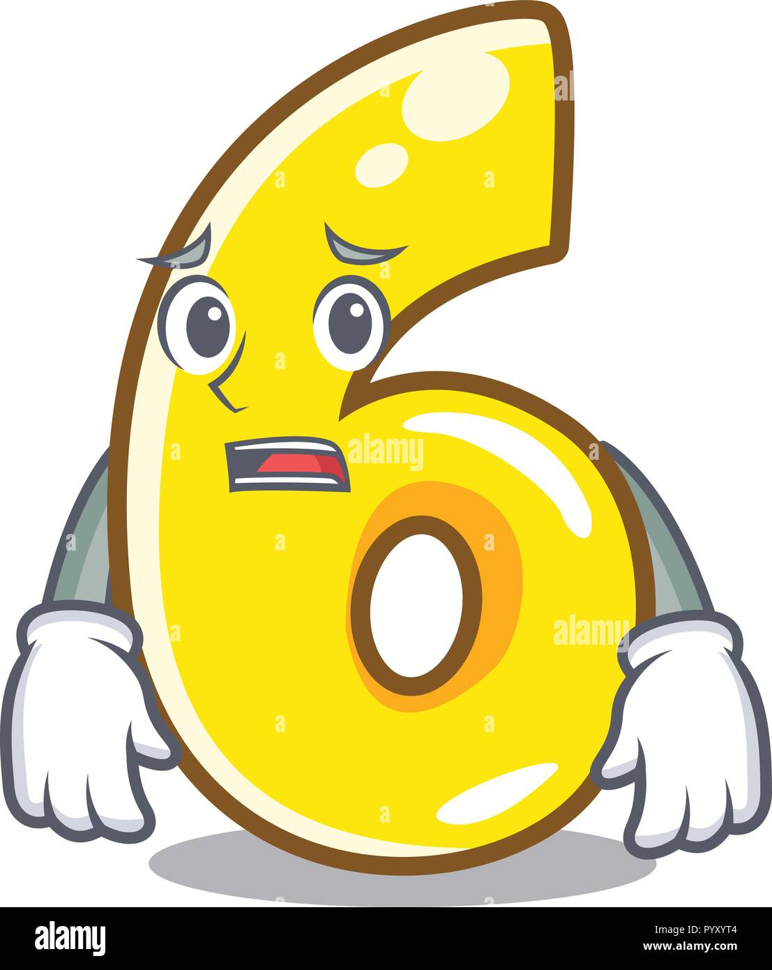 Afraid number six door sign on cartoon Stock Vector Image & Art - Alamy