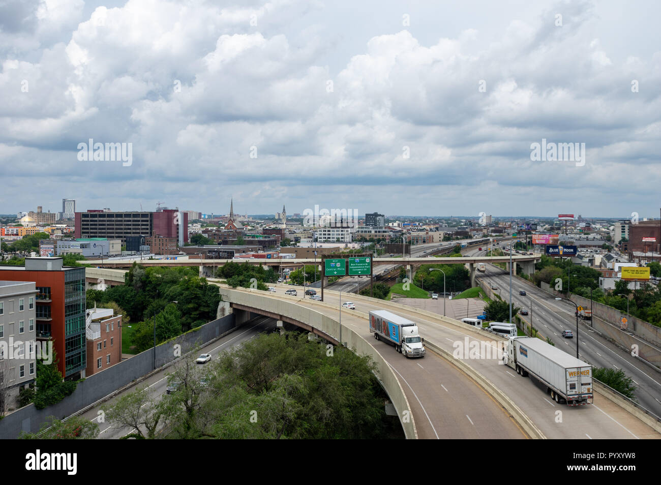 The road infrastructure of the city of Philadelphia Stock Photo - Alamy