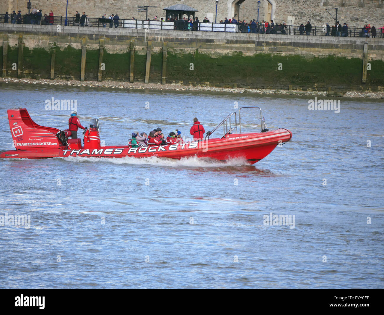 Thames Rockets powerboat on the river Thames Stock Photo - Alamy