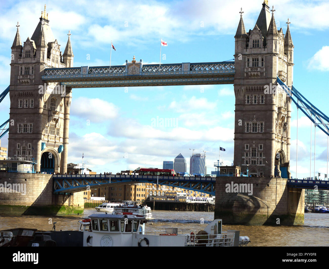 Tower Bridge on a bright but chilly October morning Stock Photo - Alamy