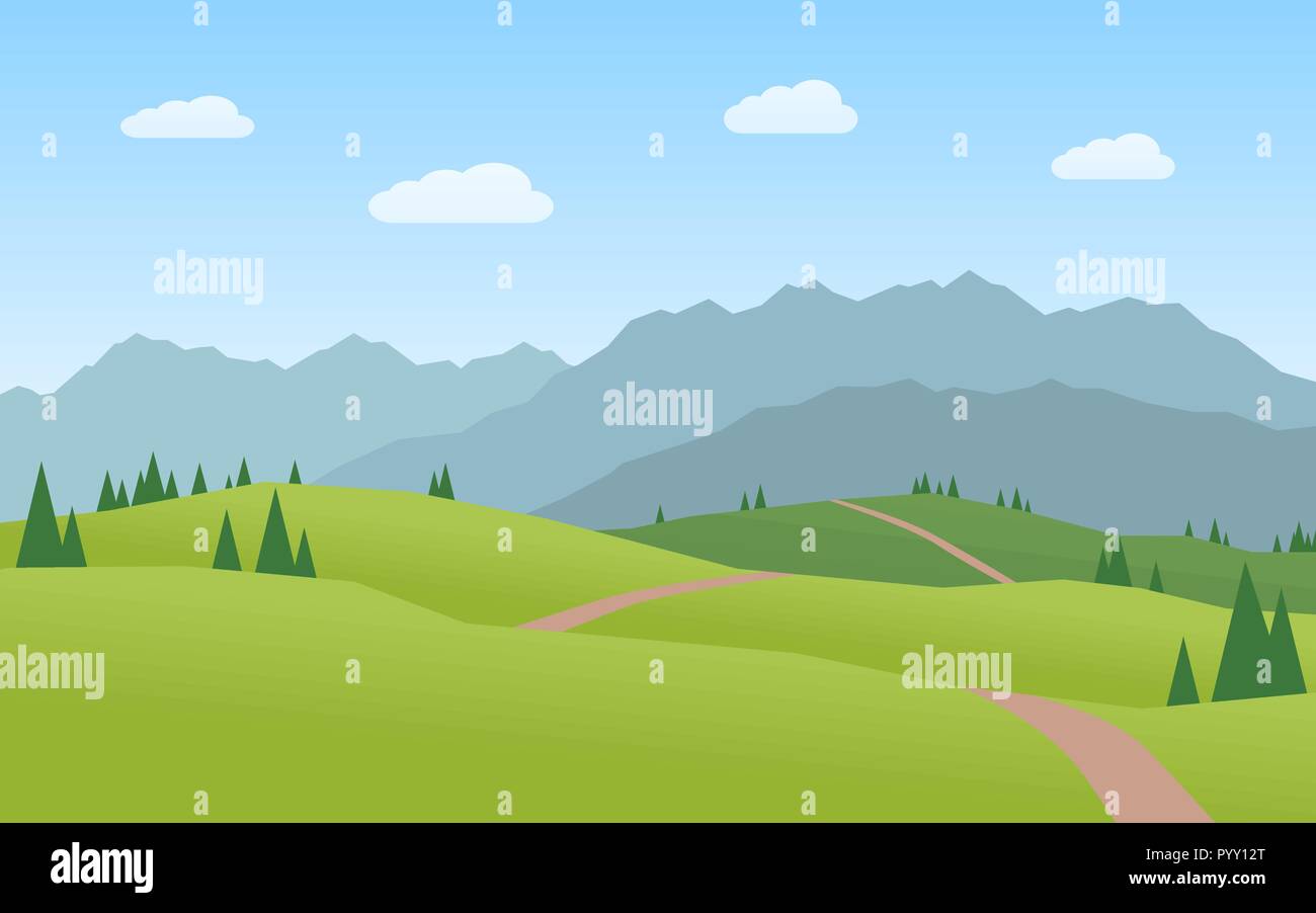 Hills nature Stock Vector Images - Alamy