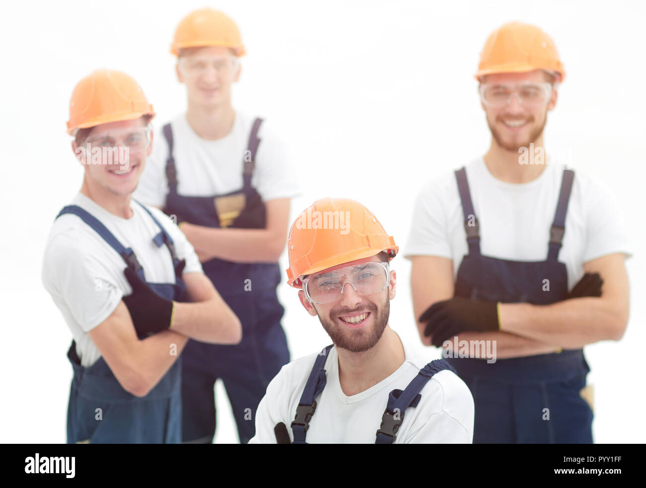 closeup.the foreman and construction team Stock Photo - Alamy