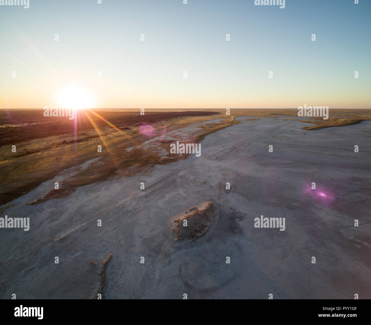Makgadikgadi pan botswana aerial hi-res stock photography and images ...