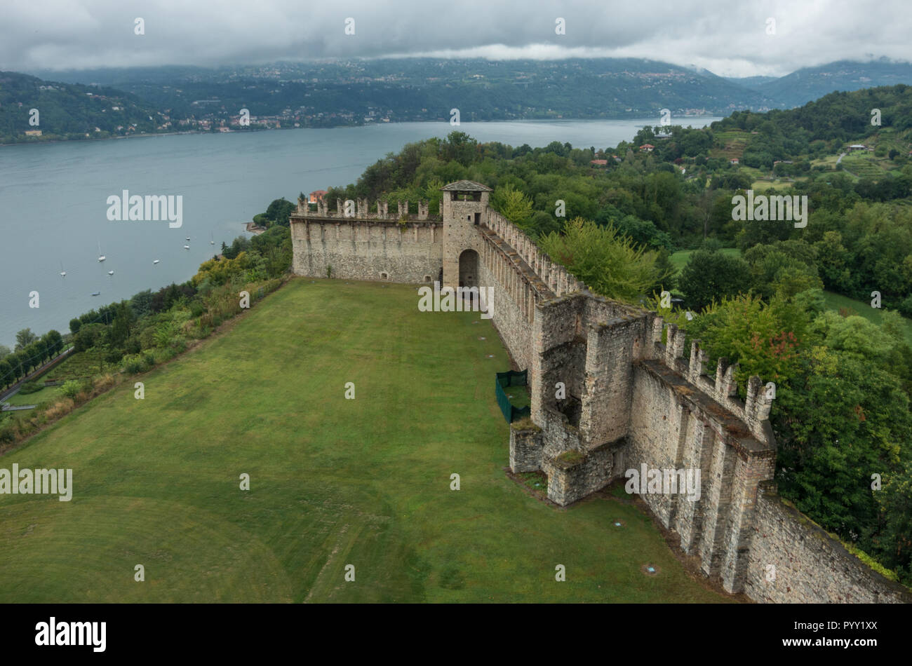 Medieval Rocca di Angera castle, lake Maggiore, Italy Stock Photo - Alamy