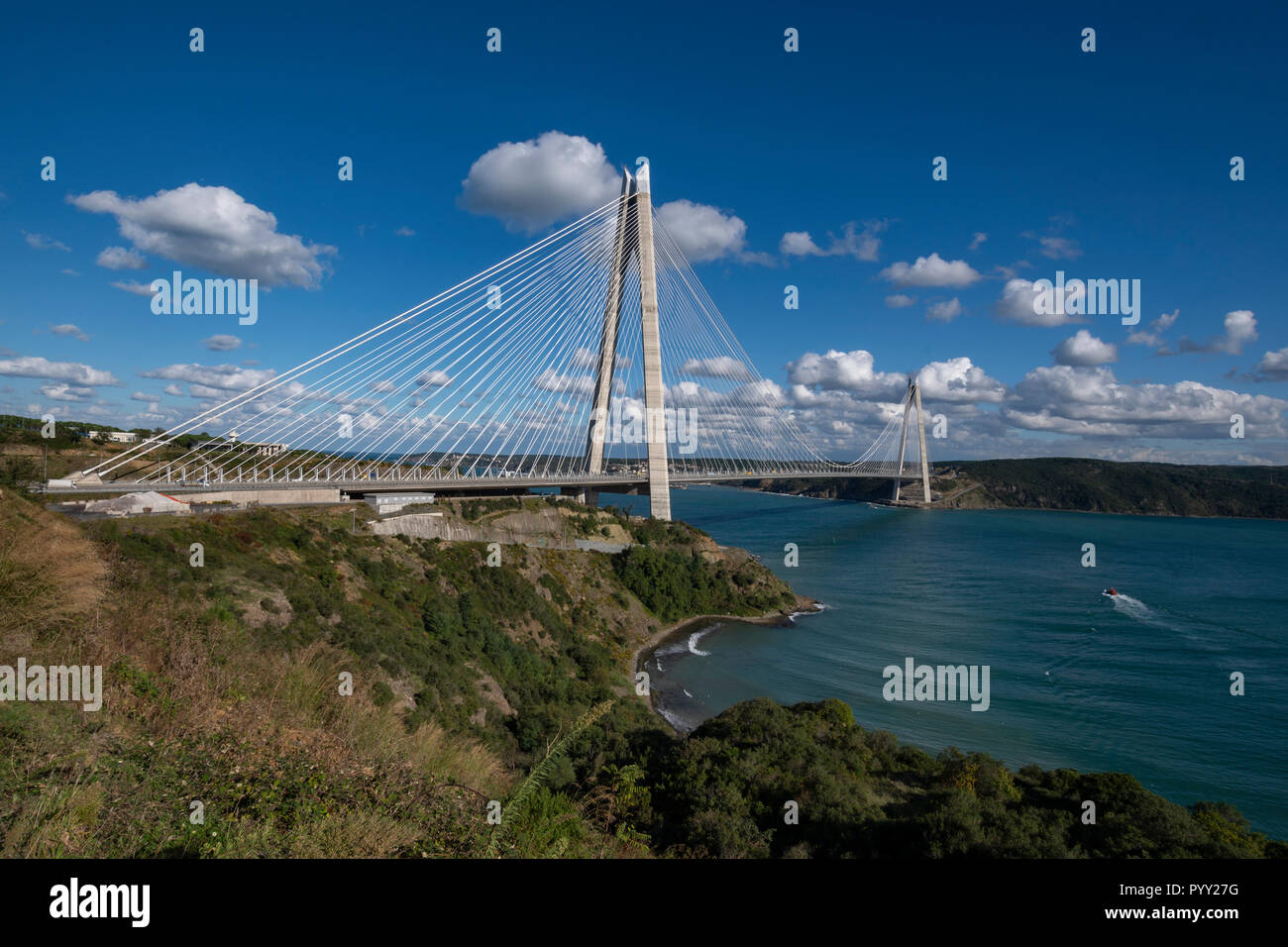 The Yavuz Sultan Selim Bridge in Sariyer District of Istanbul,Turkey ...