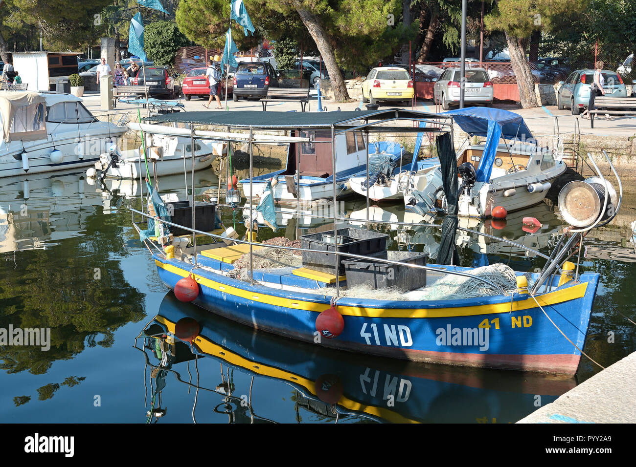 Ships in the marina of Novigrad in Croatia Stock Photo - Alamy