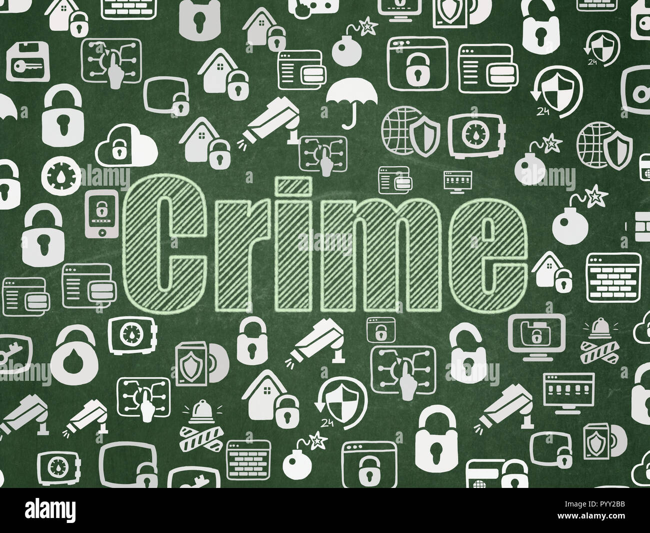 Safety concept: Crime on School board background Stock Photo - Alamy