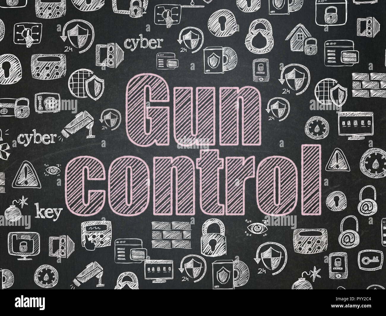 Safety concept: Gun Control on School board background Stock Photo - Alamy