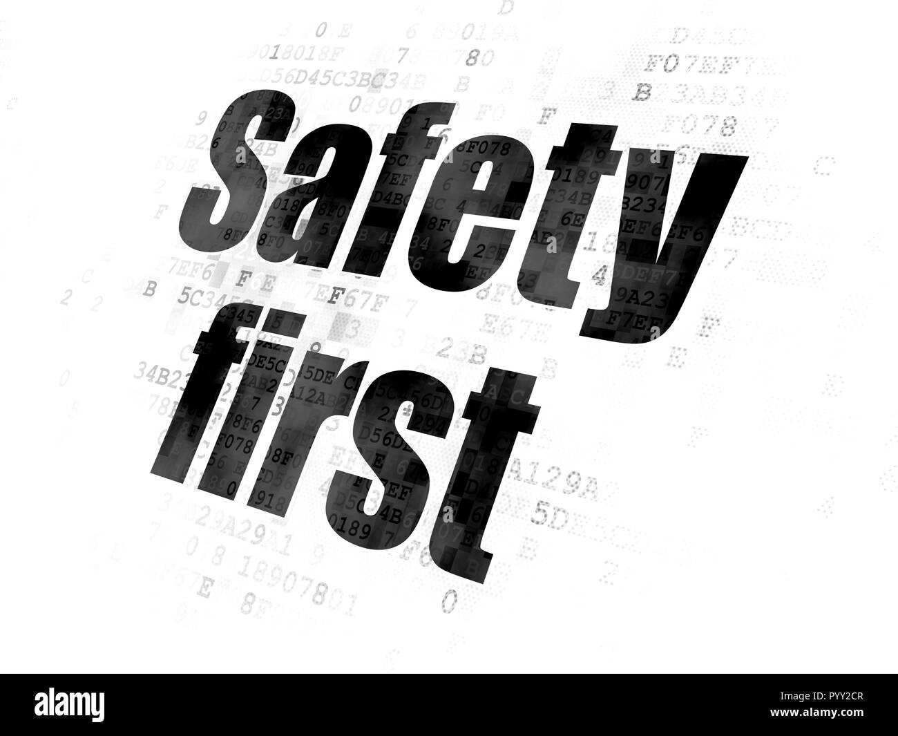 Privacy concept: Safety First on Digital background Stock Photo - Alamy