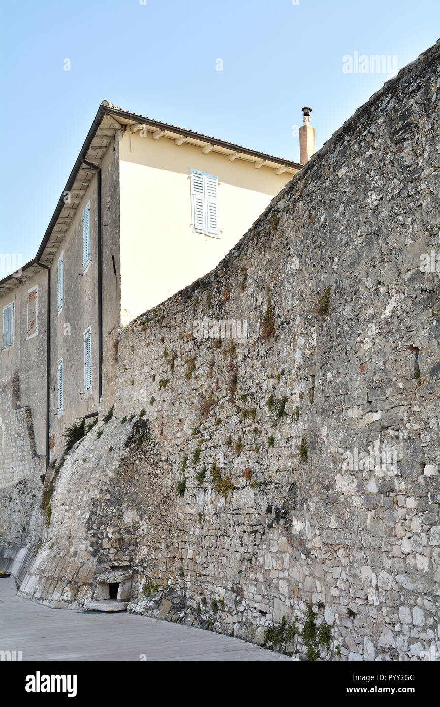 Buildings on the waterfront in the old town of Porec in Croatia Stock ...