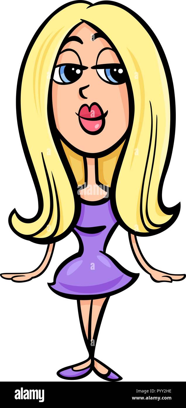 Beautiful Lady Cartoon Drawing