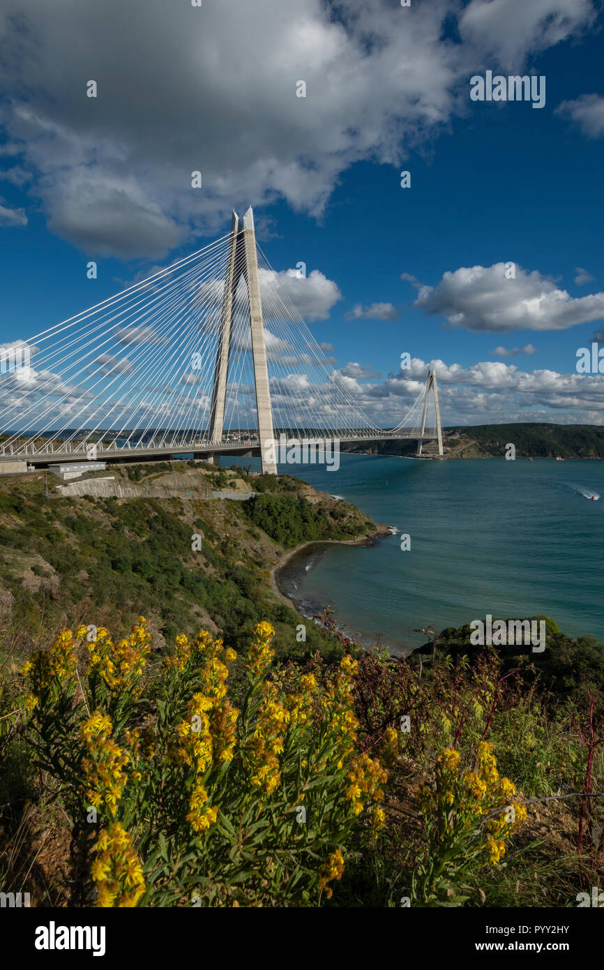 The Yavuz Sultan Selim Bridge in Sariyer District of Istanbul,Turkey ...