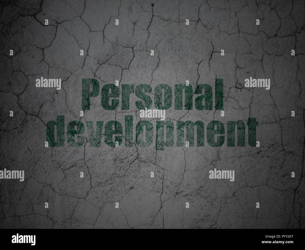 Learning concept: Personal Development on grunge wall background Stock ...