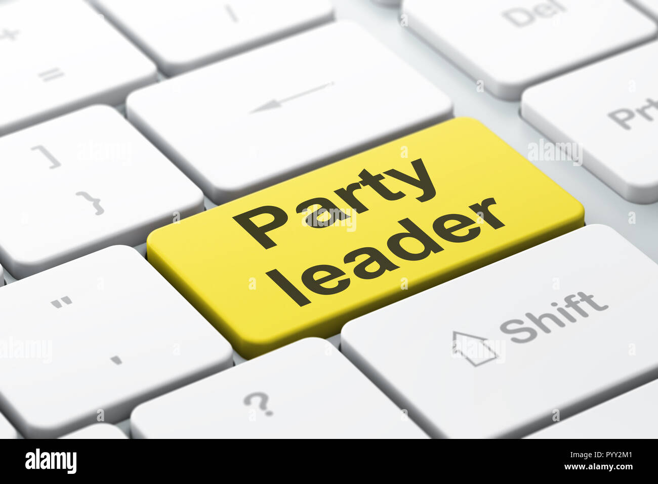 Political concept: Party Leader on computer keyboard background Stock ...