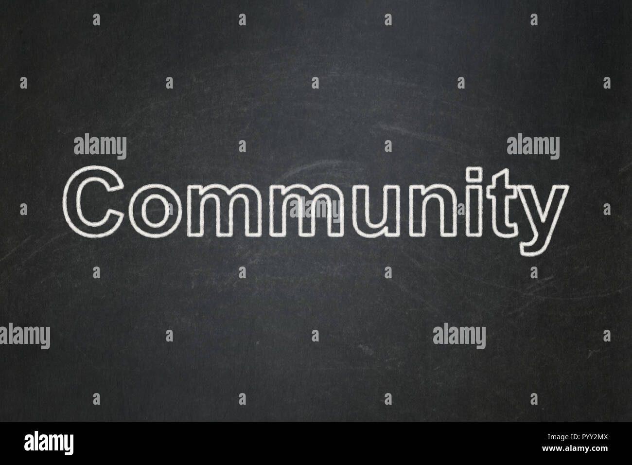 Social network concept: Community on chalkboard background Stock Photo ...