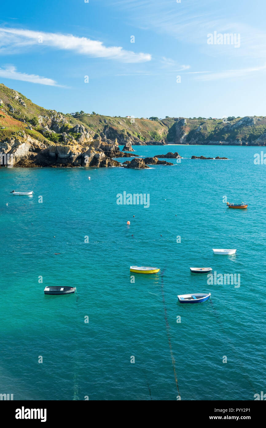 Boats at Guernsey Stock Photo - Alamy