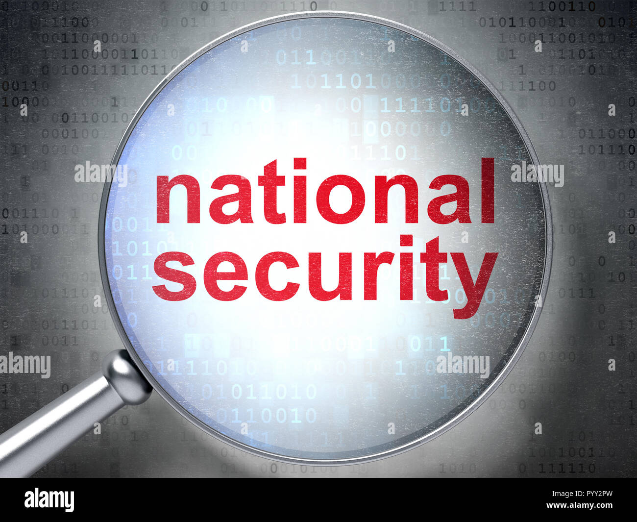 Privacy concept: National Security with optical glass Stock Photo - Alamy