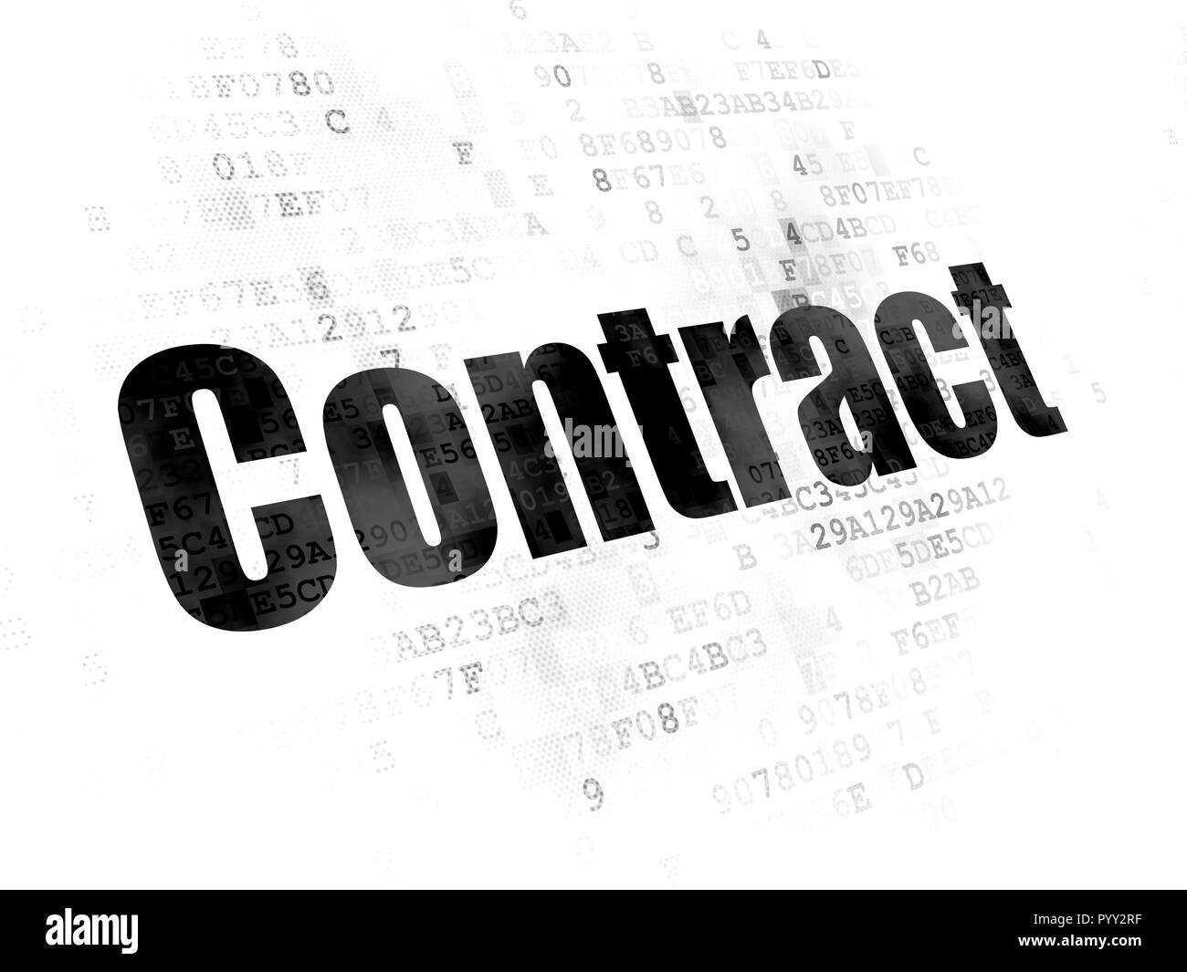 Business concept: Contract on Digital background Stock Photo - Alamy