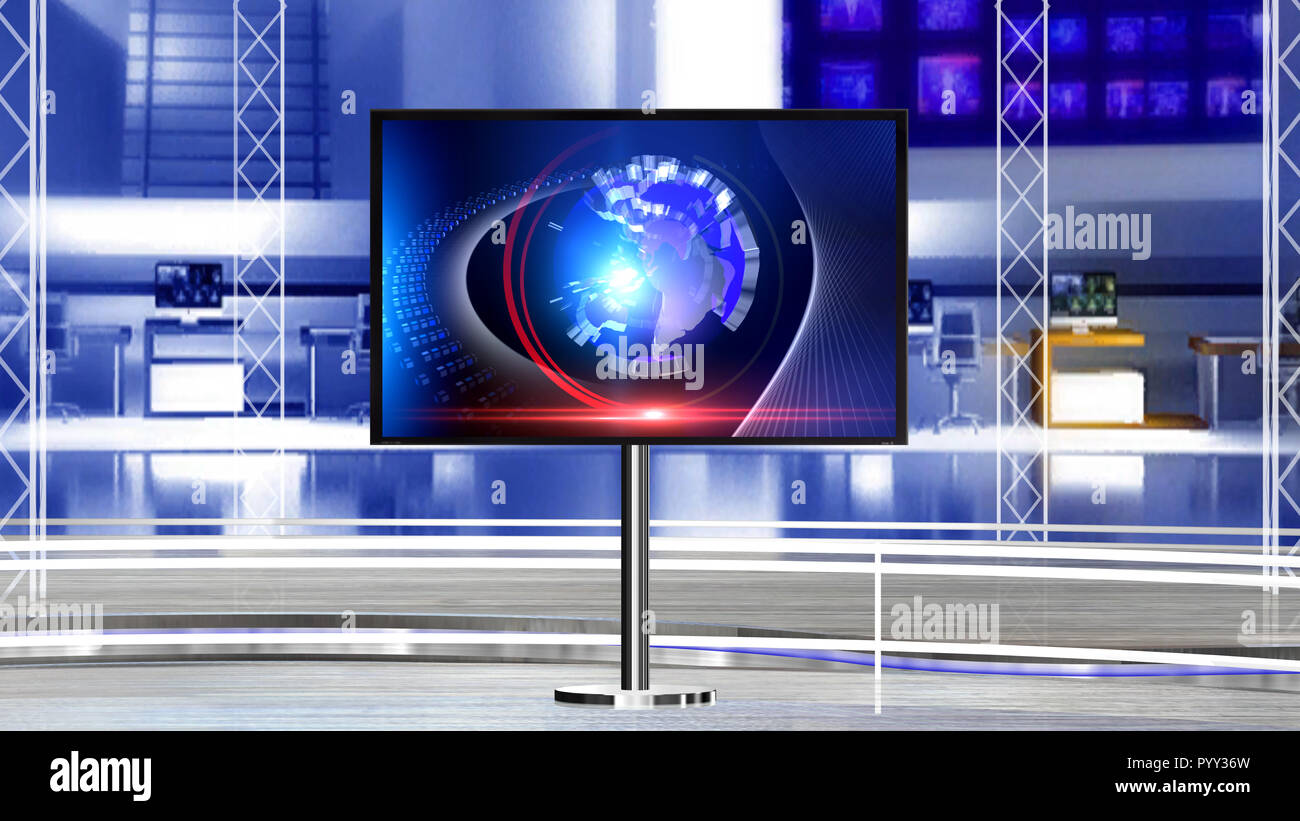 3D rendering Virtual set studio for chroma footage Realize your vision ...