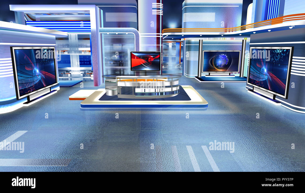3D rendering Virtual set studio for chroma footage Realize your vision ...