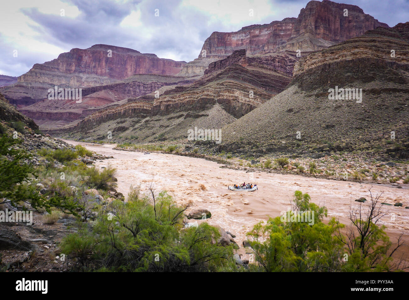Whitewater rafting, Grand Canyon, Colorado River, Arizona, USA Stock ...