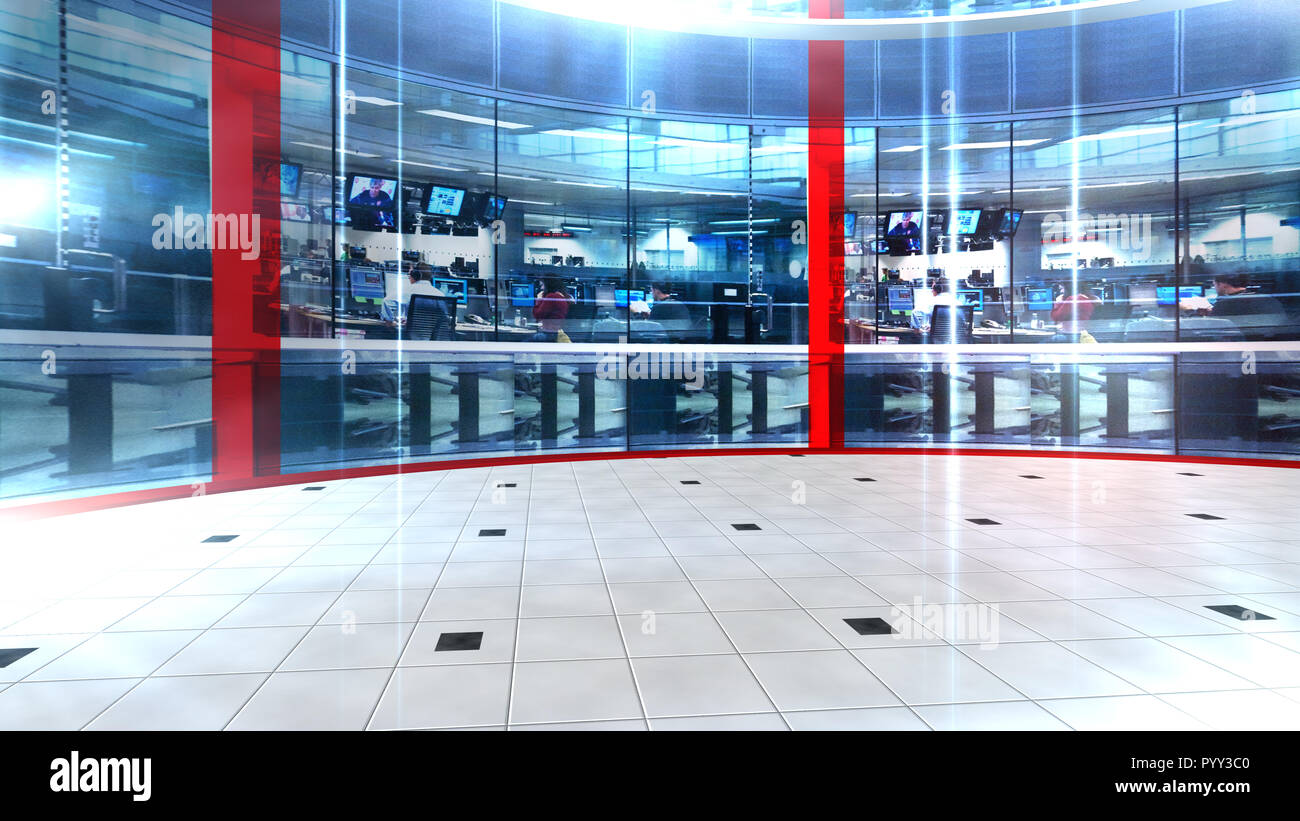 3D rendering Virtual set studio for chroma footage Realize your vision ...