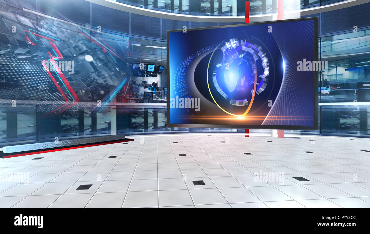 3D rendering Virtual set studio for chroma footage Realize your vision ...
