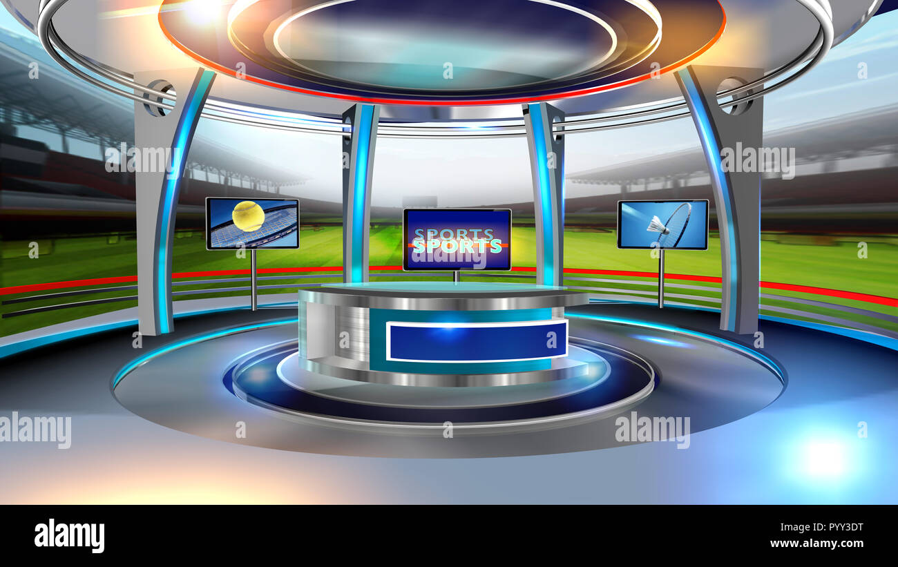 3D rendering Virtual set studio for chroma footage Realize your vision ...