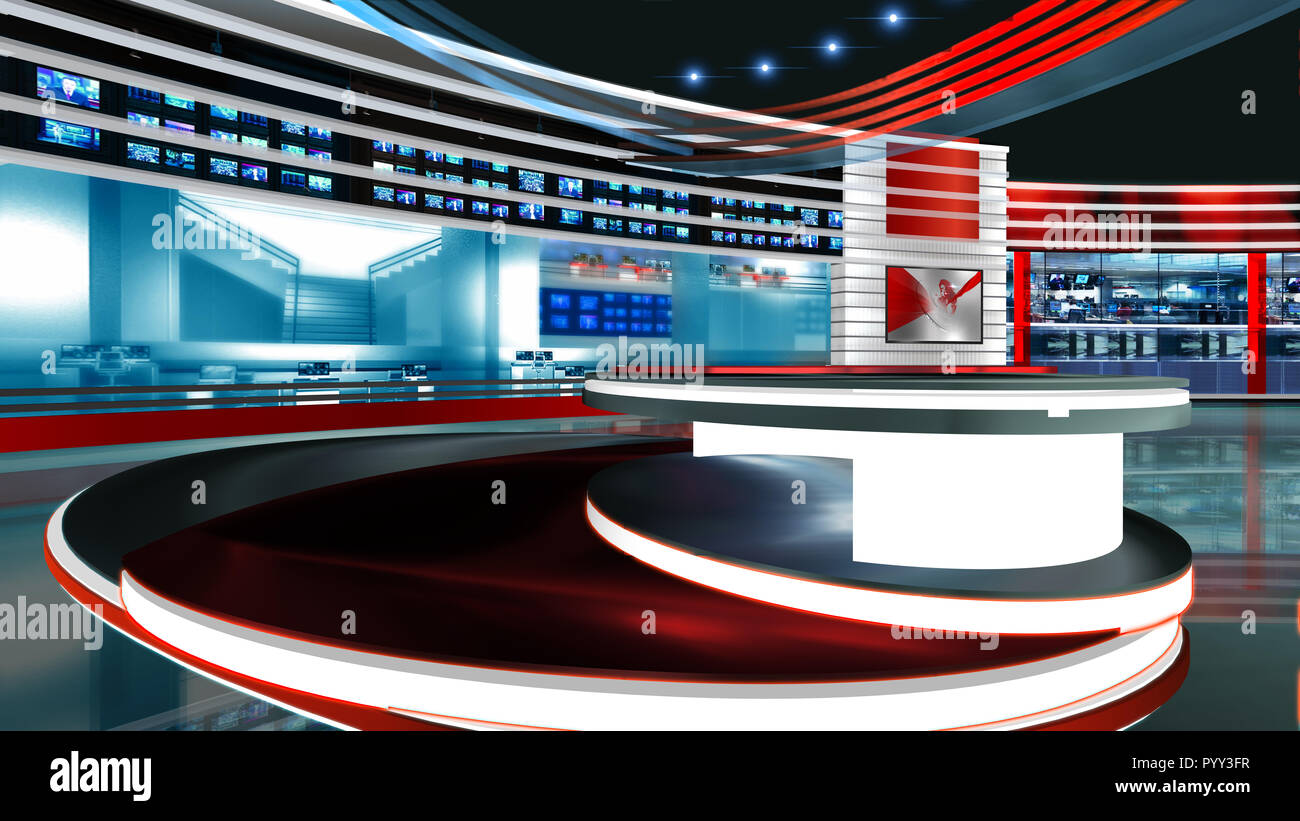 3D rendering Virtual set studio for chroma footage Realize your vision ...