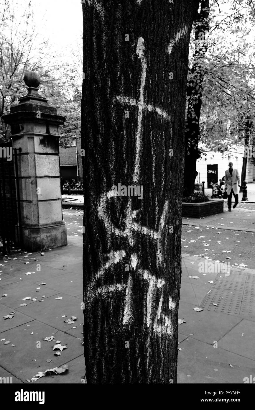 Cross graffiti Black and White Stock Photos & Images - Alamy