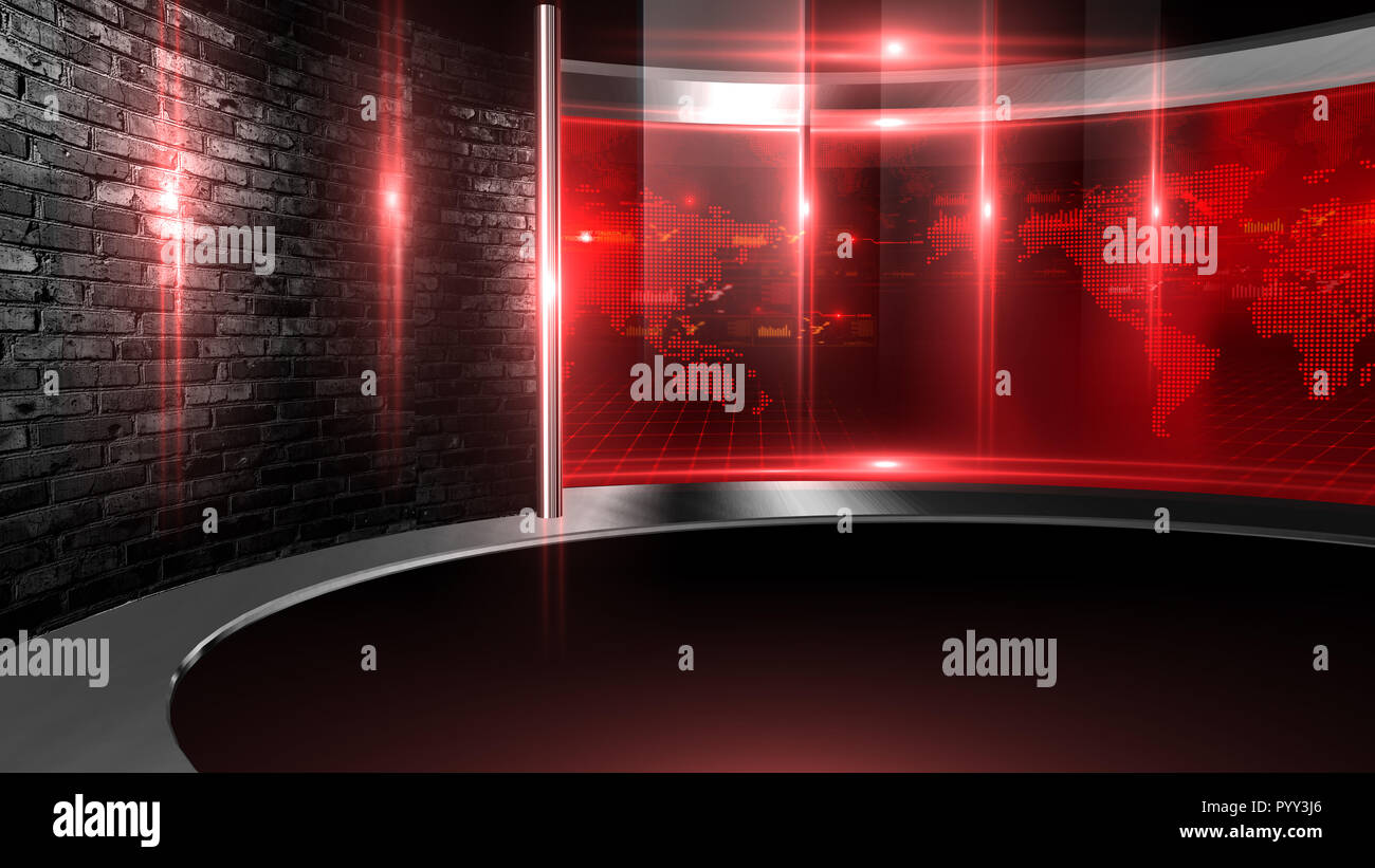 3D rendering Virtual set studio for chroma footage Realize your vision ...