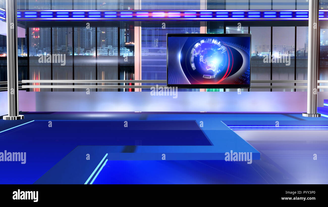 3D rendering Virtual set studio for chroma footage Realize your vision ...