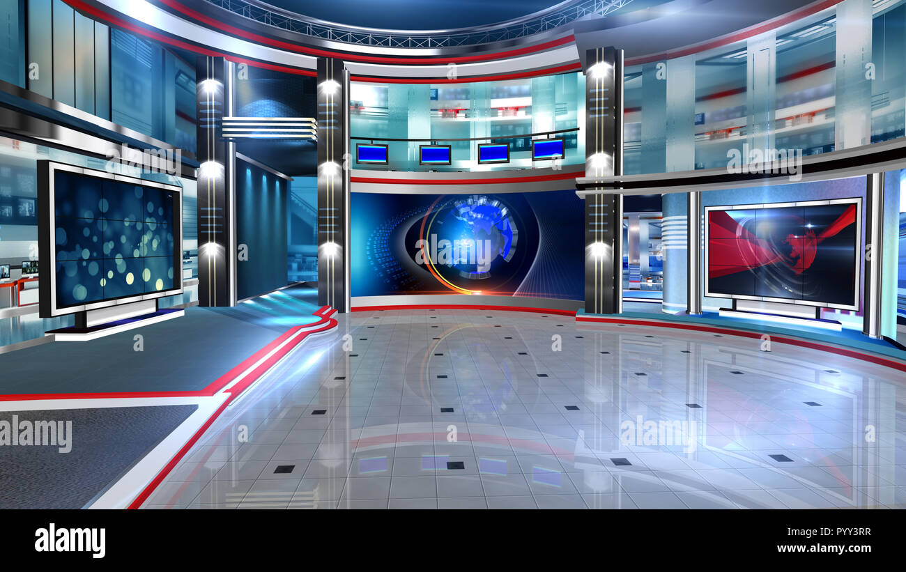 3D rendering Virtual set studio for chroma footage Realize your vision ...