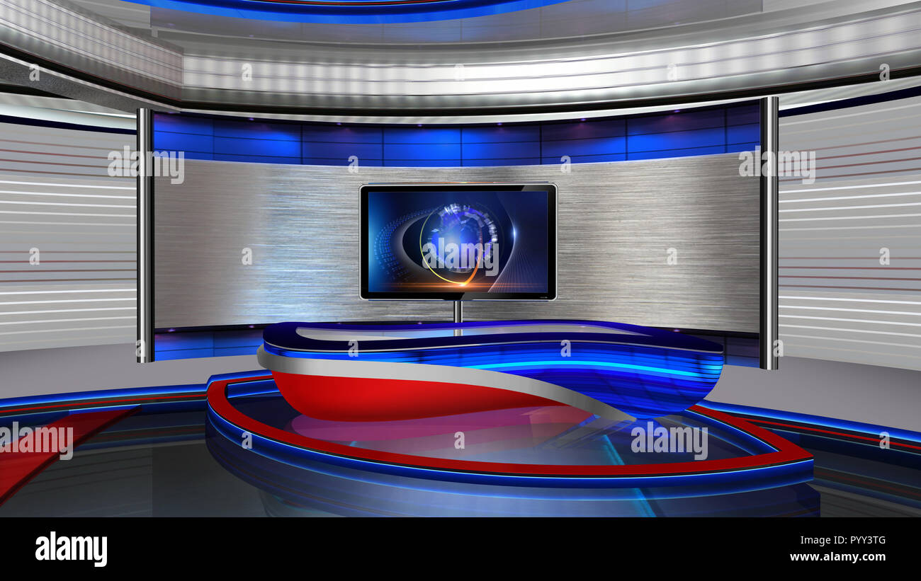 3D rendering Virtual set studio for chroma footage Realize your vision ...