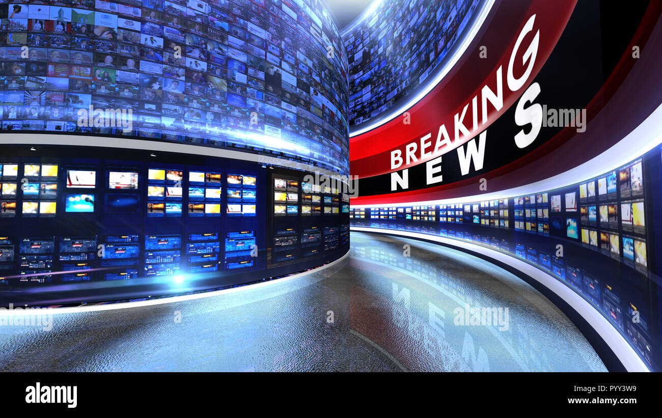 3D rendering Virtual set studio for chroma footage Realize your vision ...