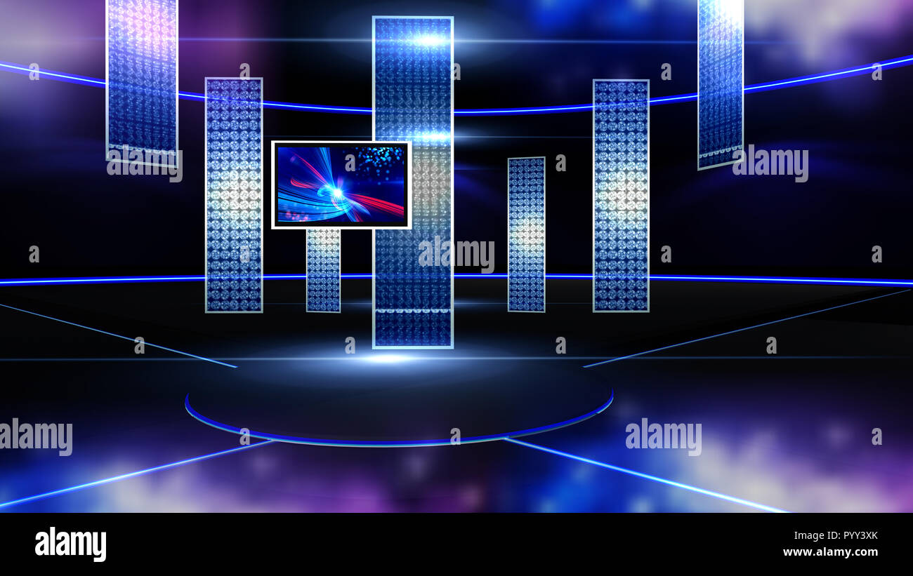 3D rendering Virtual set studio for chroma footage Realize your vision ...