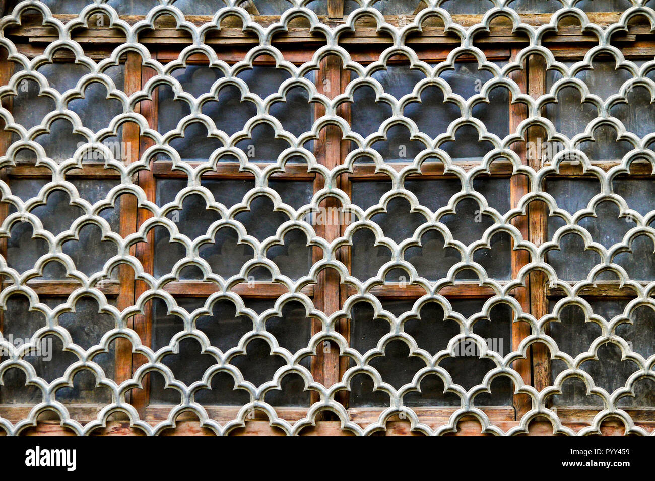 Old mosque window with decorative metal bars Stock Photo - Alamy
