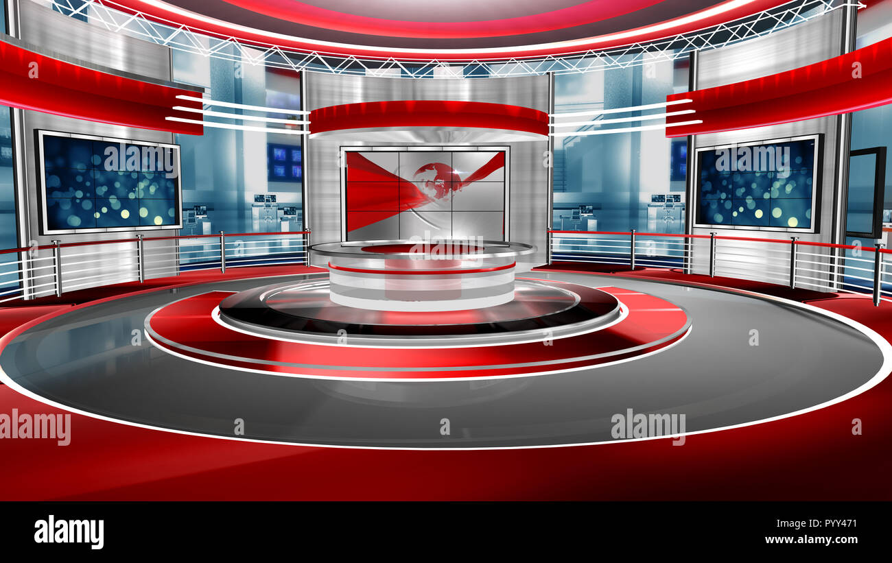 3D rendering Virtual set studio for chroma footage Realize your vision ...