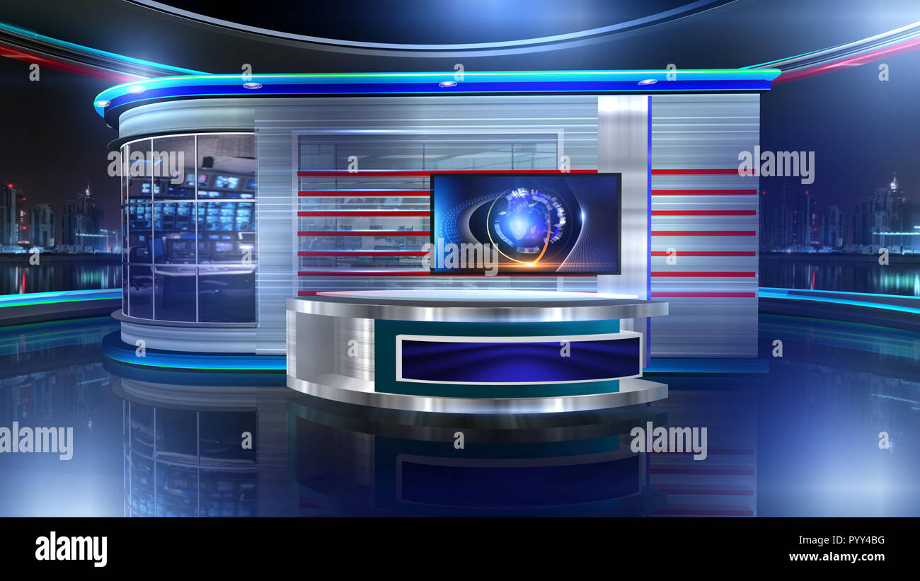 3D rendering Virtual set studio for chroma footage Realize your vision ...