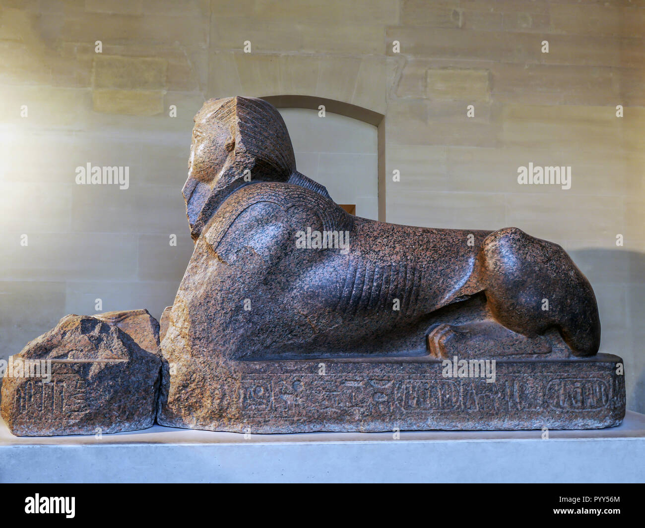 PARIS, FRANCE - AUGUST 28 2013: Statue of Sphinx, Louvre Museum Stock ...