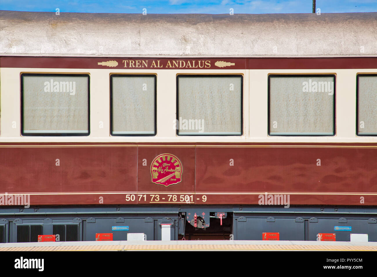 Ronda, Andalucia, Spain-October 20, 2017: Old Luxury Train at Ronda ...
