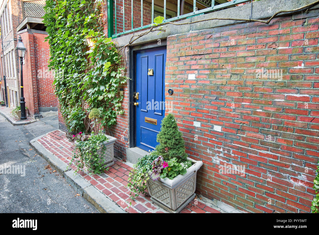 Boston typical houses in historic center Stock Photo - Alamy