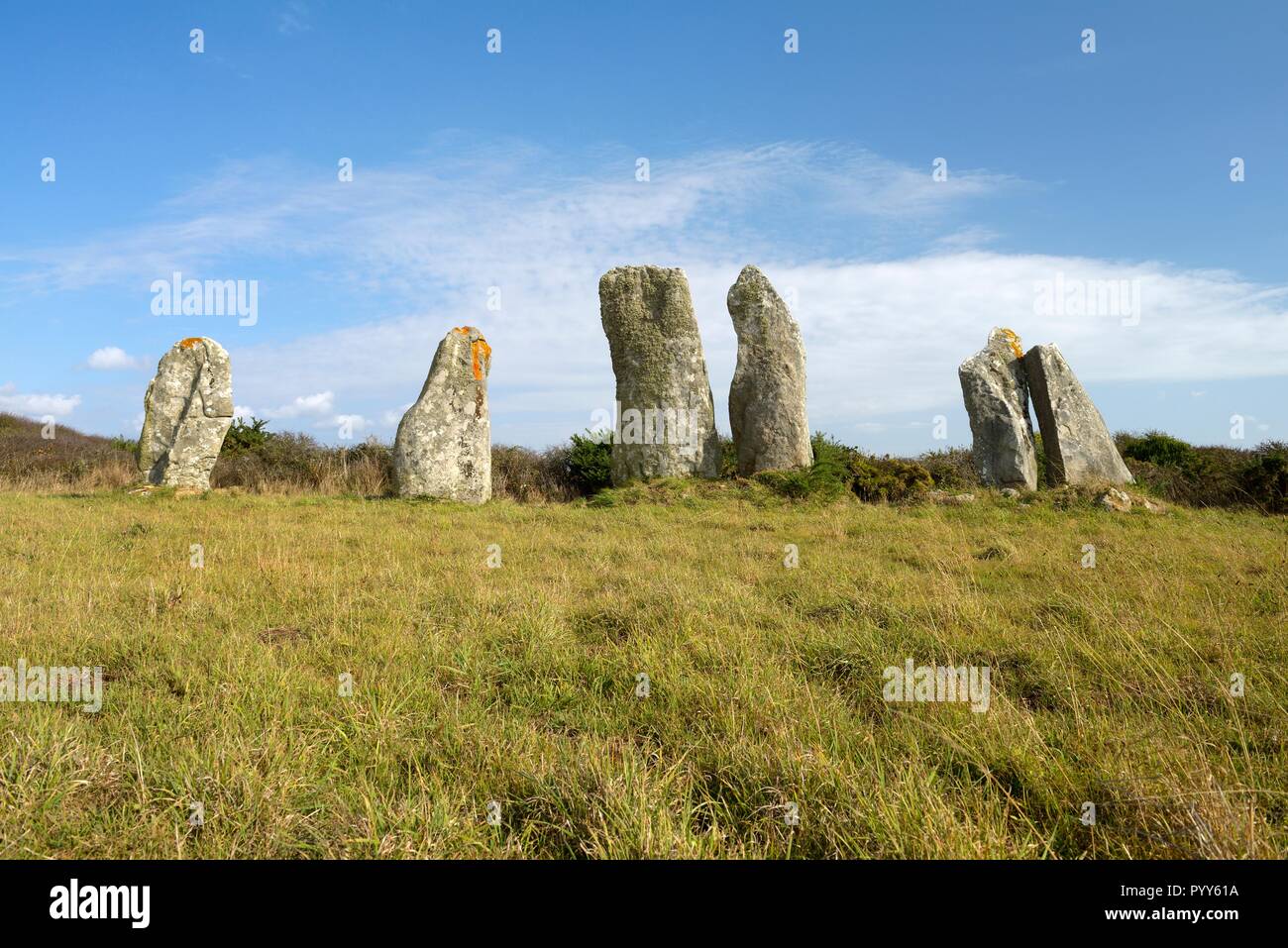 The massive prehistoric megalithic stone alignment standing stones of ...