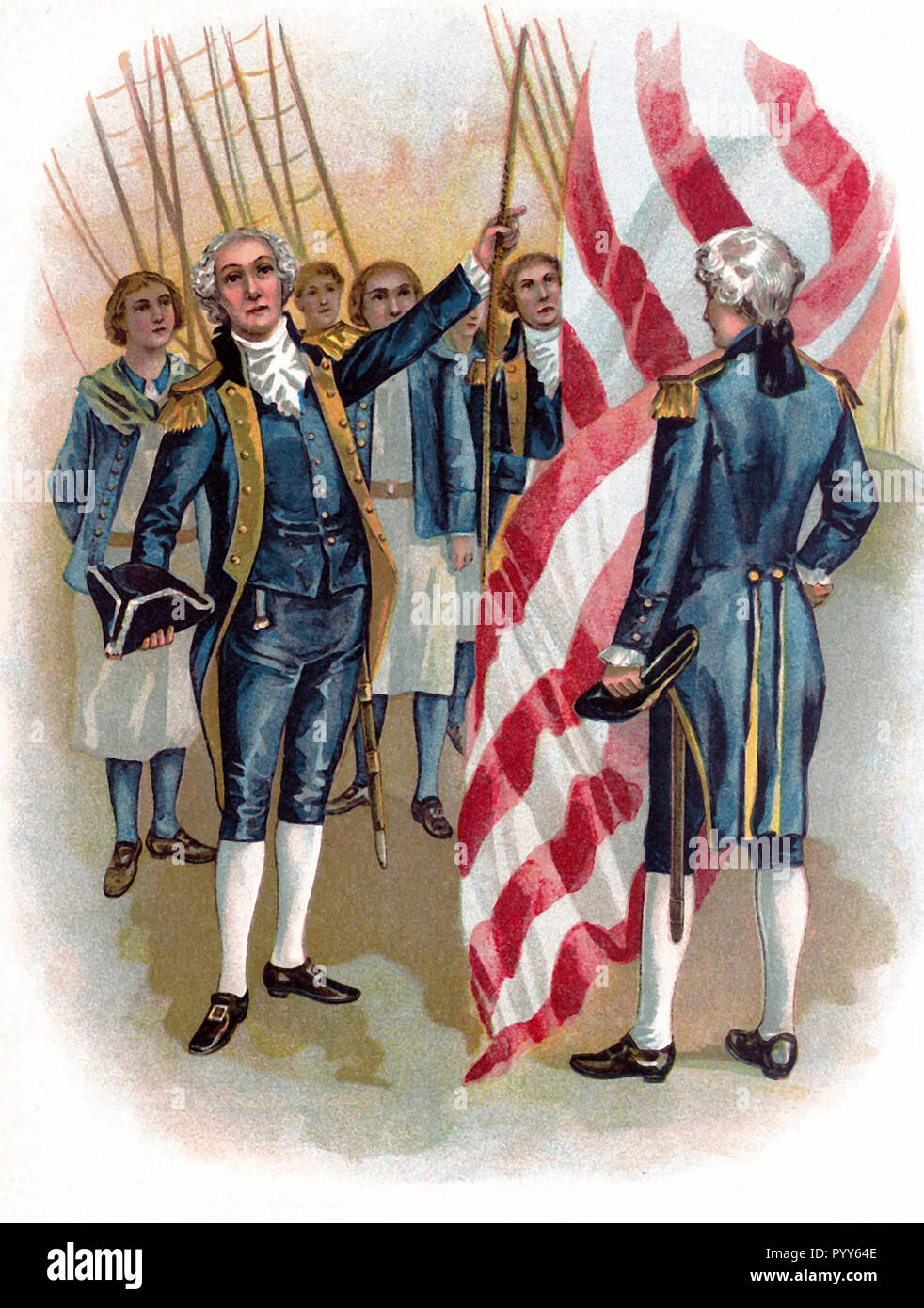 Flag raises hi-res stock photography and images - Alamy