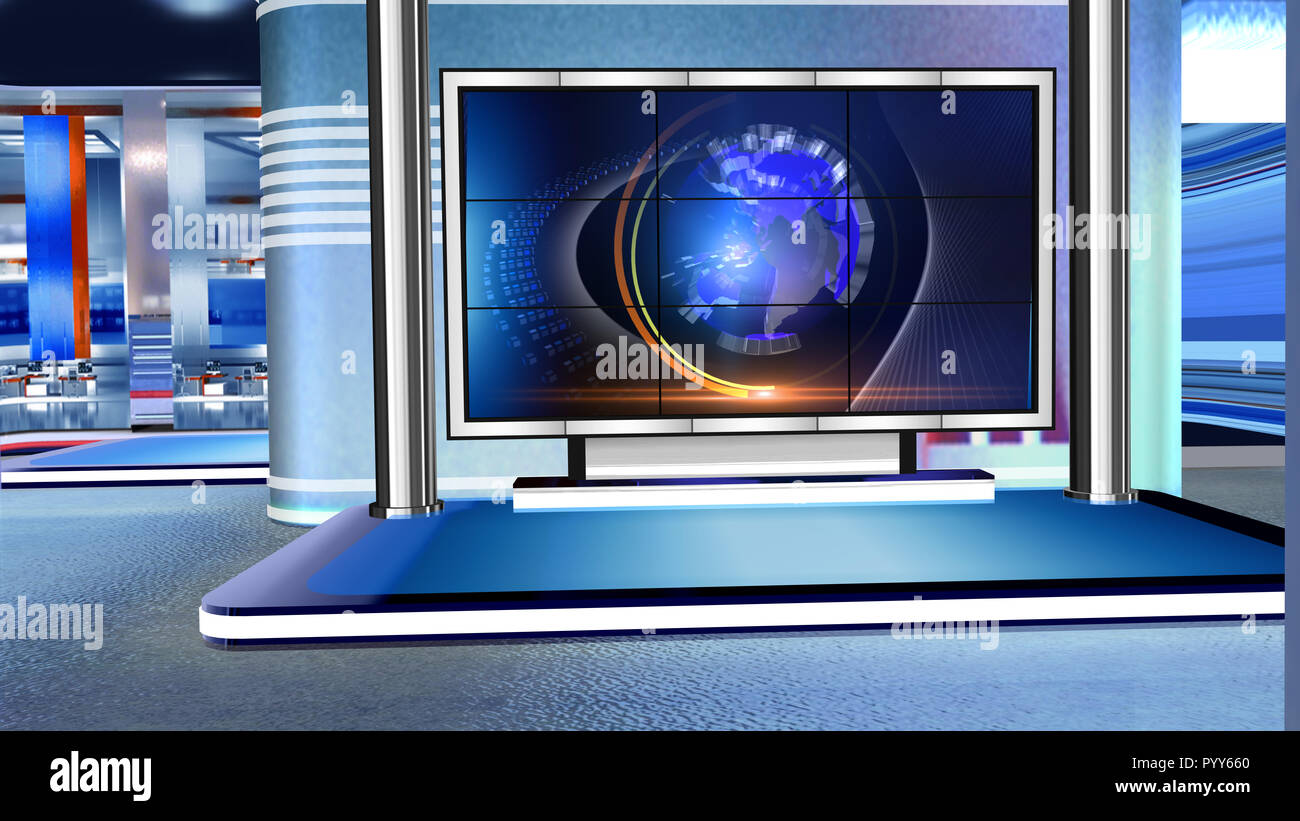 3D rendering Virtual set studio for chroma footage Realize your vision ...