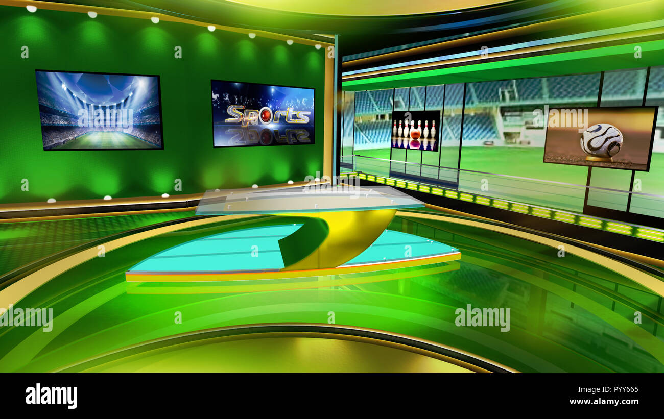 3D rendering Virtual set studio for chroma footage Realize your vision ...