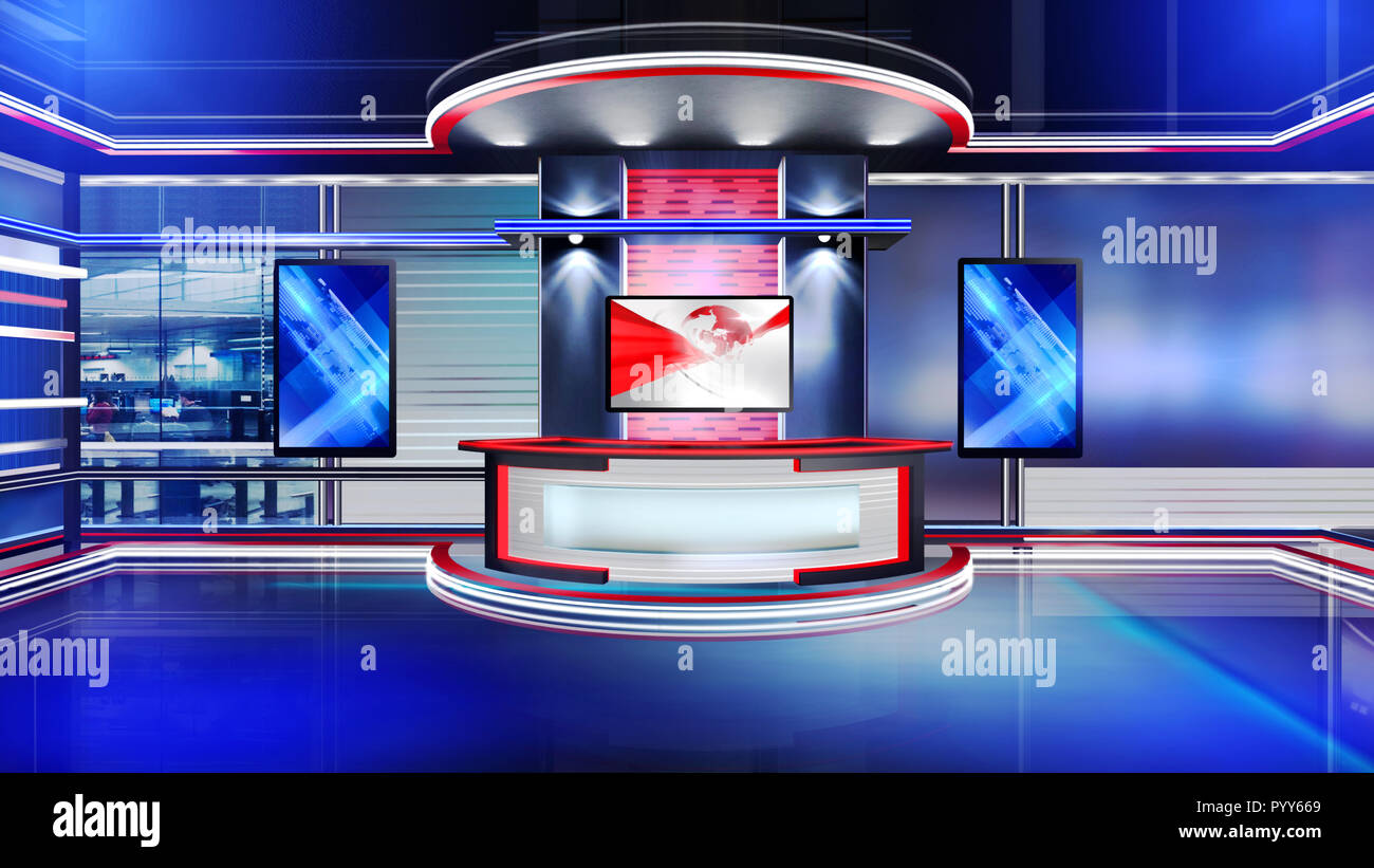 3D rendering Virtual set studio for chroma footage Realize your vision ...