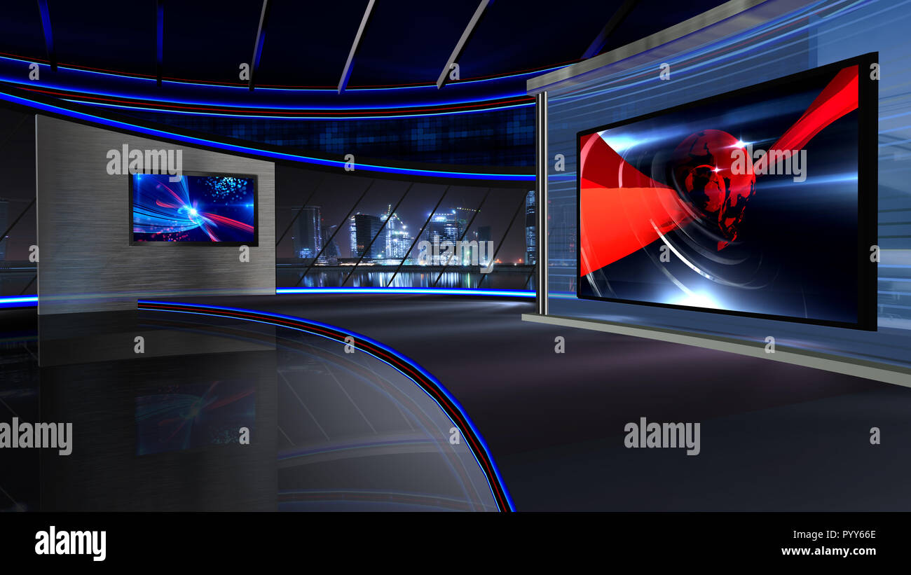 3D rendering Virtual set studio for chroma footage Realize your vision ...